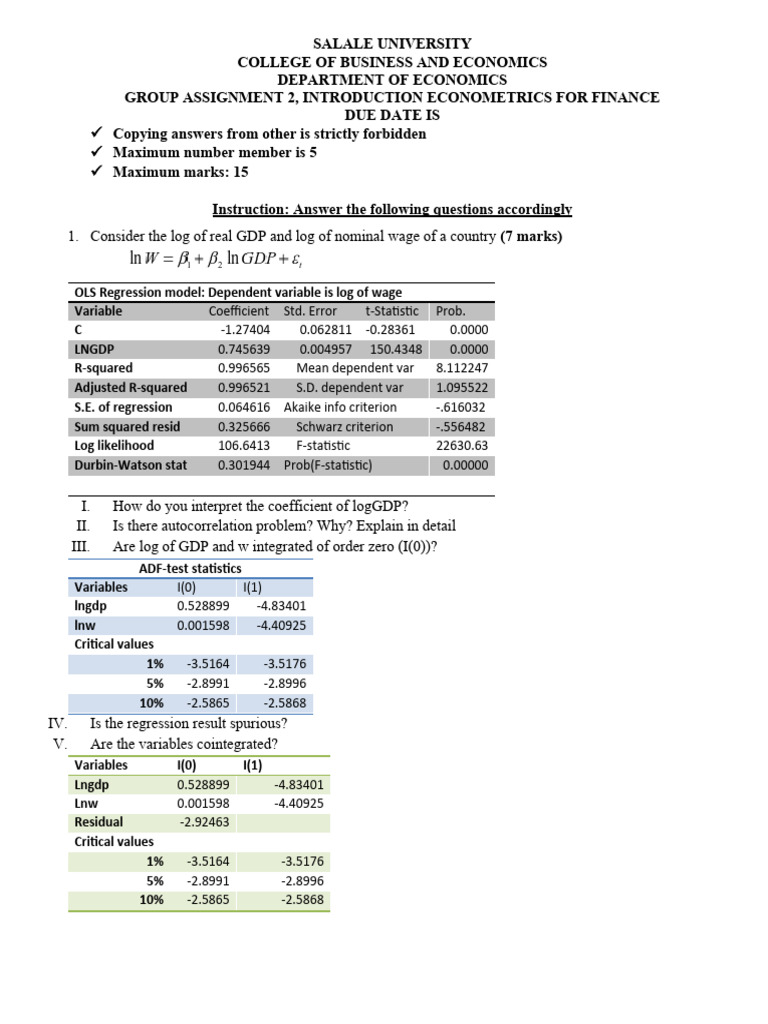 Assignment 2 For Accounting | PDF | Regression Analysis | Coefficient Of Determination