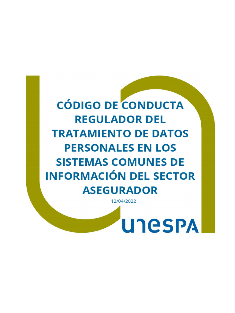 Código Conducta Datos Sector Asegurador | PDF | Seguro | Póliza de seguros