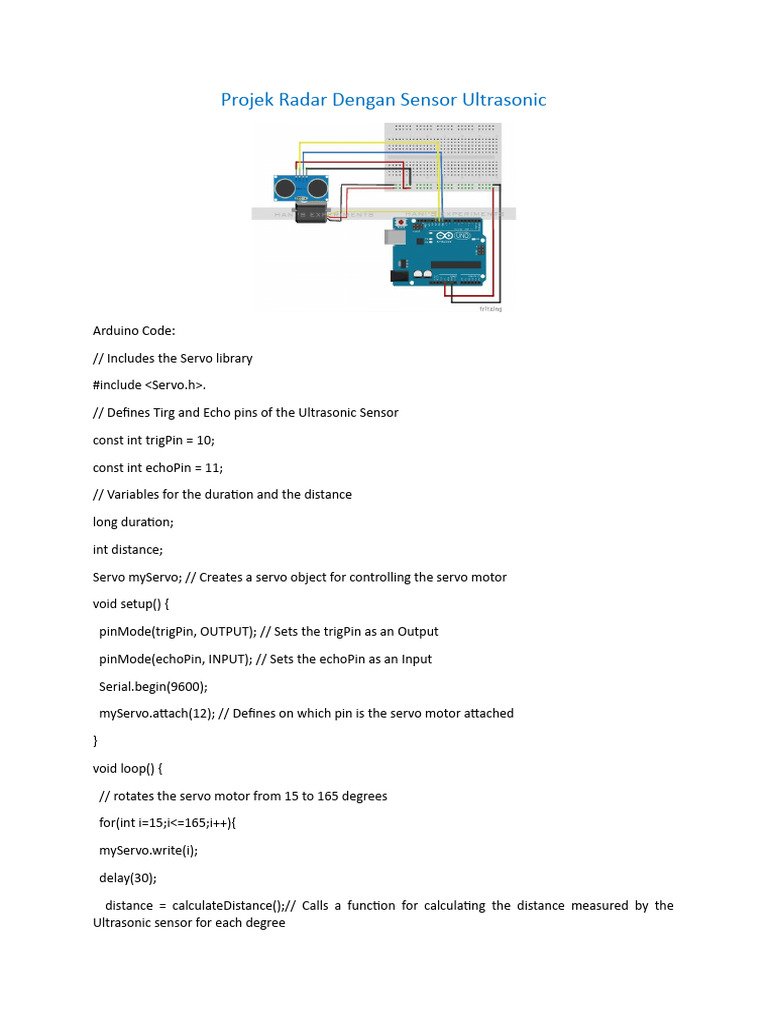 Projek Radar Dengan Sensor Ultrasonic Pdf String Computer Science Computer Programming