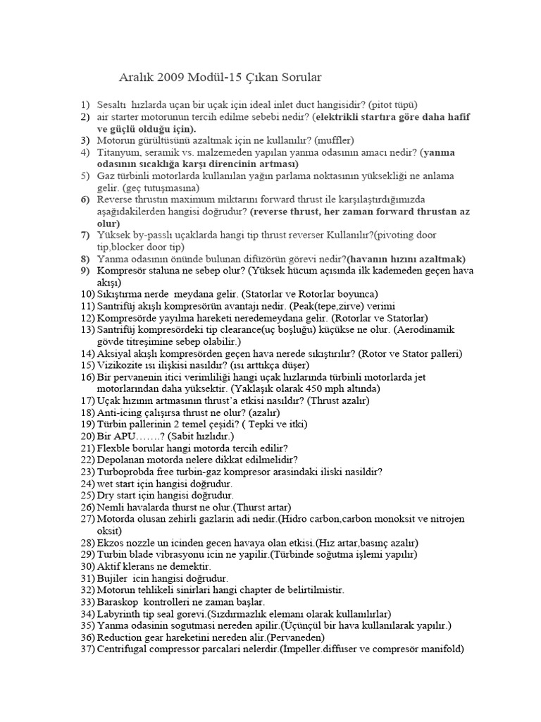 Aralık09 m15 Sorular | PDF