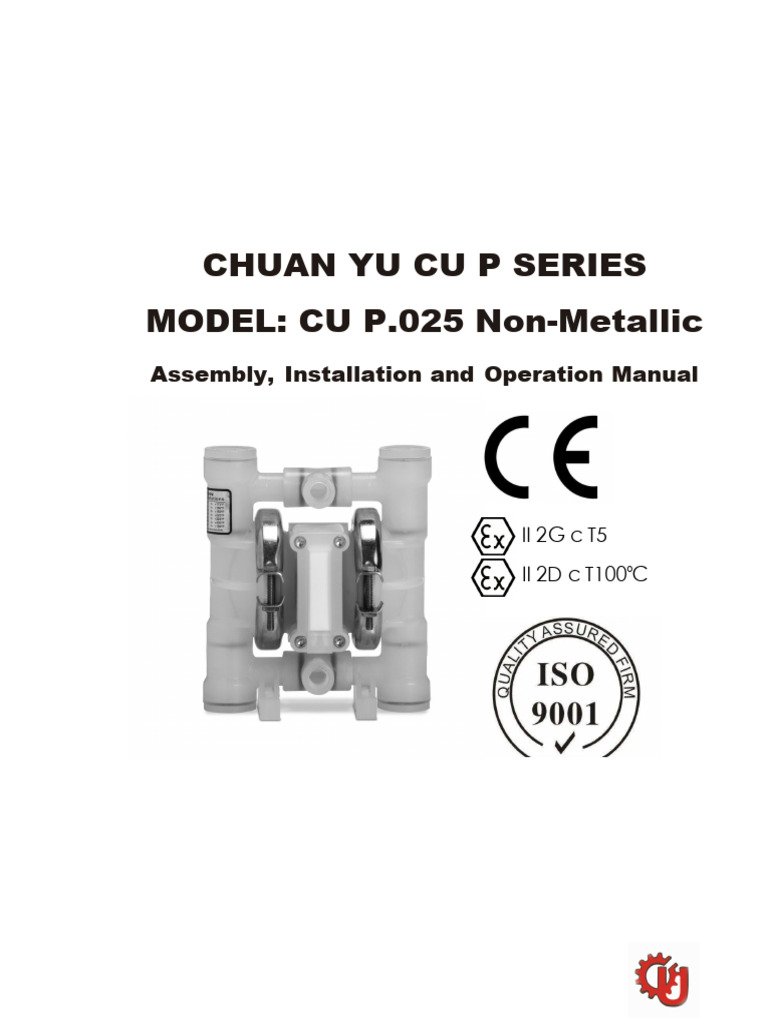 CHUAN YU CU P.025 Non-Metallic Manual | PDF | Valve | Pump