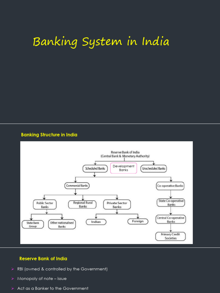 Overview of India's Banking System | PDF | Reserve Bank Of India | Business