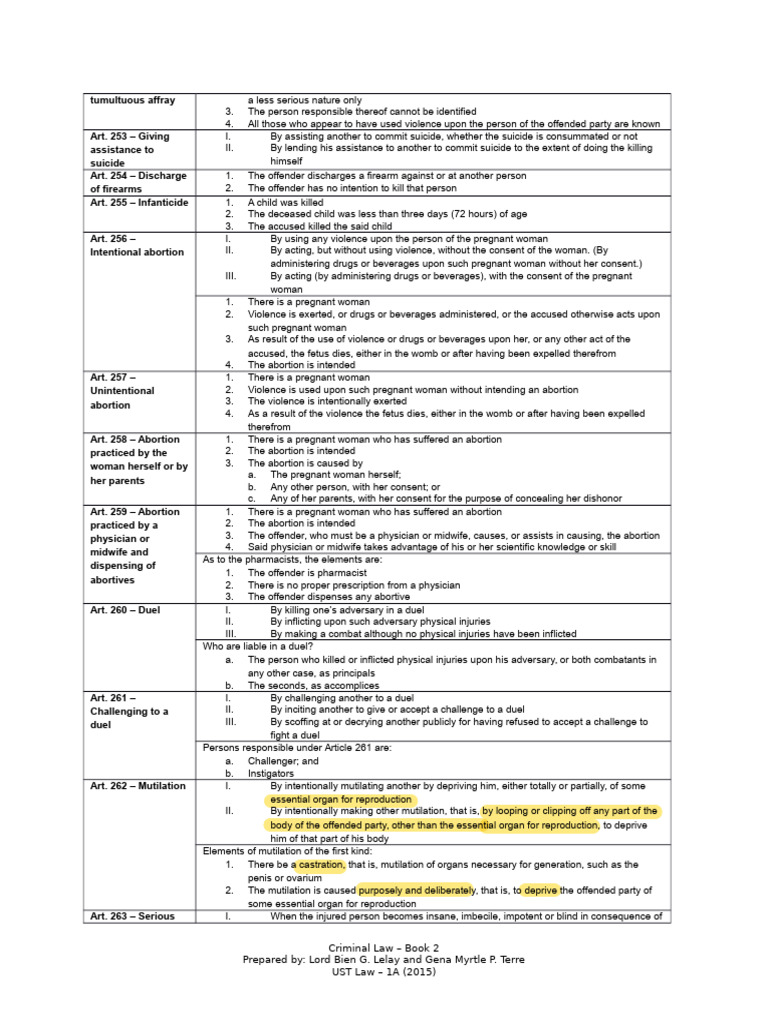 Crim 2 Elements | PDF | Crimes | Crime & Violence