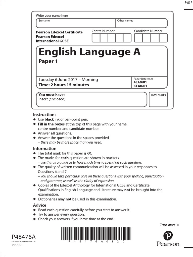 June 2017 Qp Paper 1 Edexcel A English Language Igcse Pdf