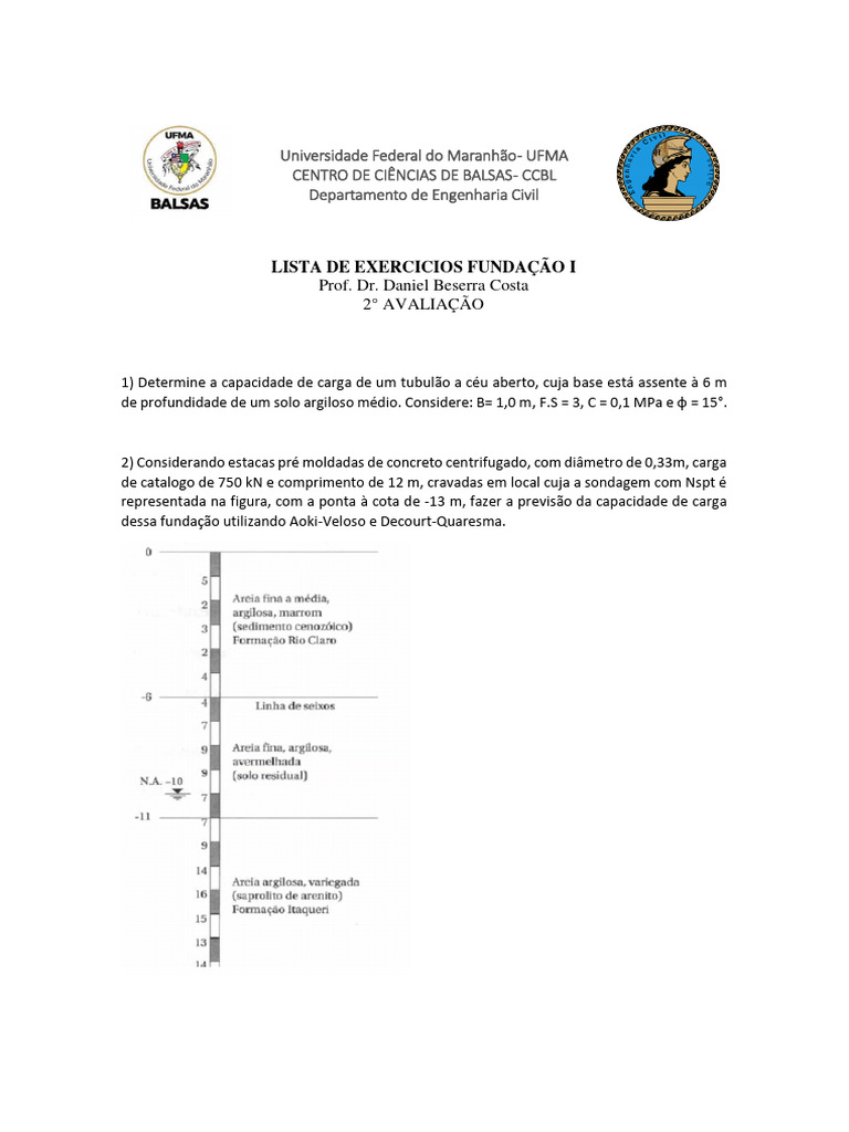 Lista de exercicios 2 | PDF