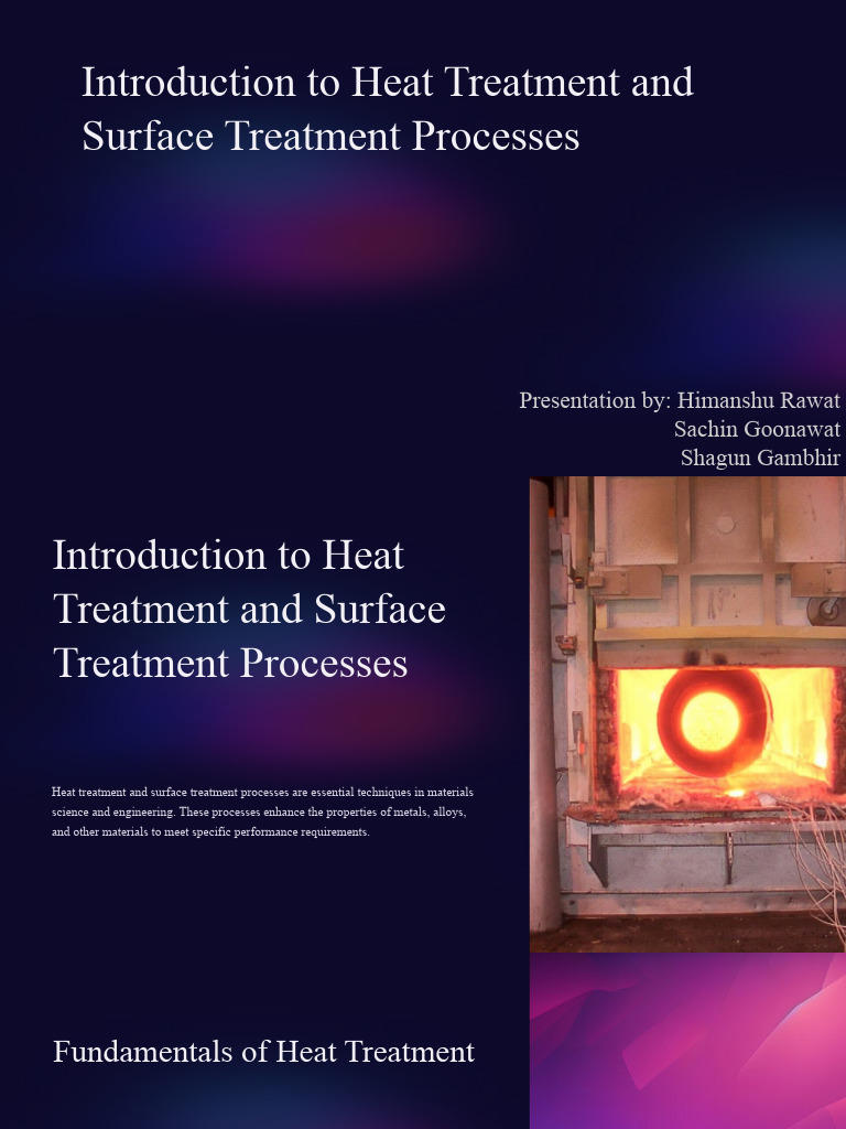 Introduction To Heat Treatment and Surface Treatment Processes | PDF ...