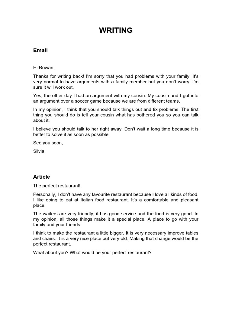 Writing Email | PDF | Cooking, Food & Wine | Self-Improvement