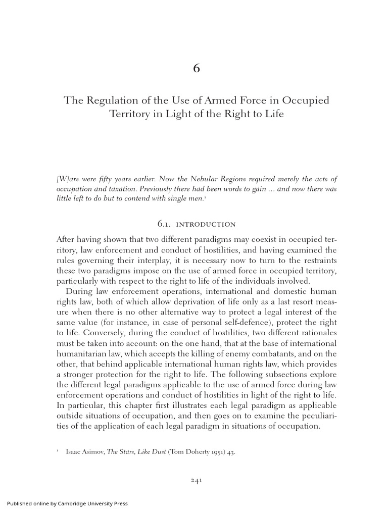 Armed Force Use in Occupied Territories | PDF | B'tselem | Military ...