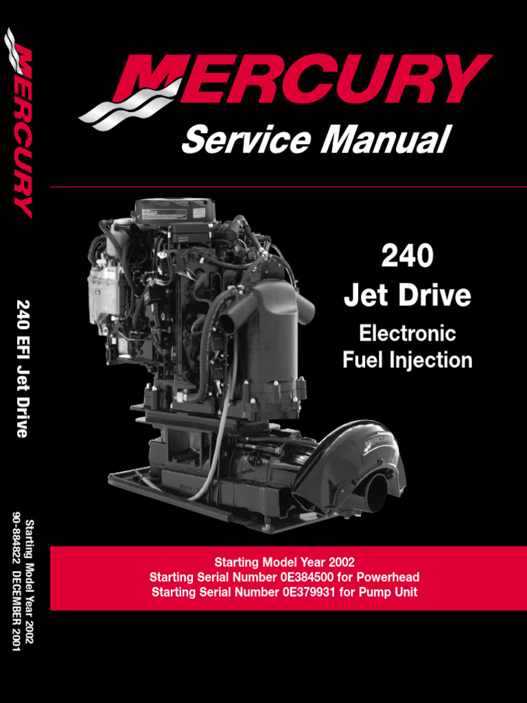 Mercury 240 EFI Jet Drive Manual | PDF | Screw | Nut (Hardware)