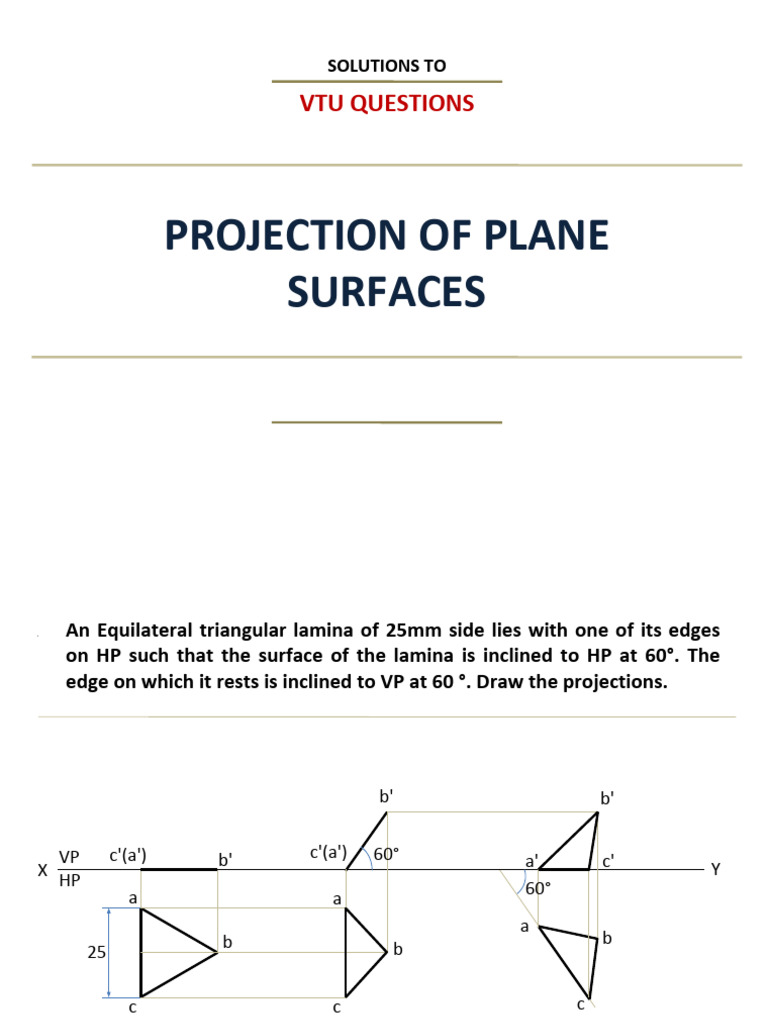 Projections of Plane Surfaces | PDF | Triangle | Orbital Inclination