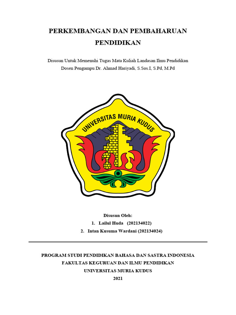 Tujuan Pembaharuan Pendidikan Indonesia | PDF