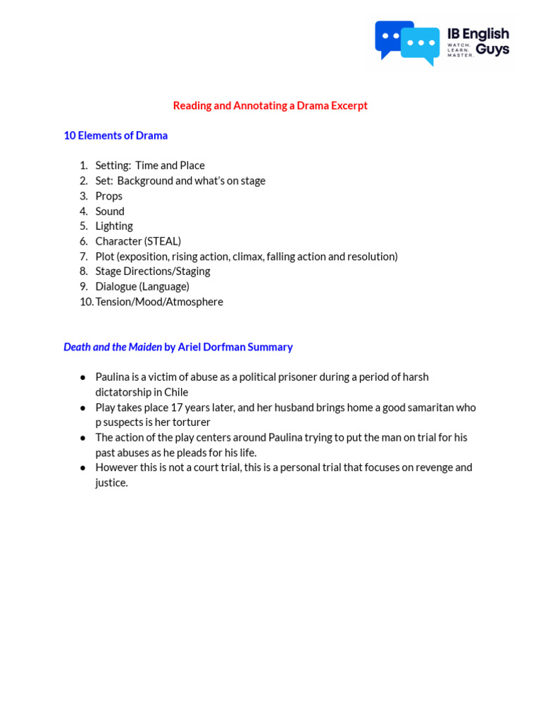 55 - Reading and Annotating A Drama Excerpt | PDF