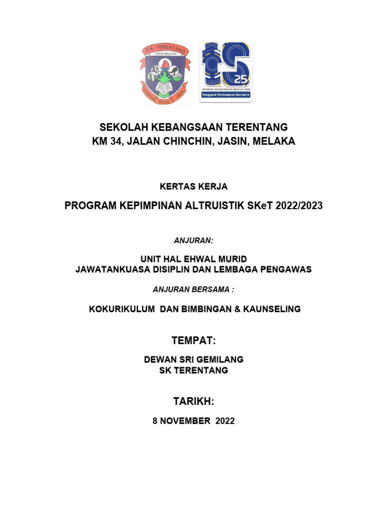 Program Kepimpinan Altruistik SKeT 2022 | PDF