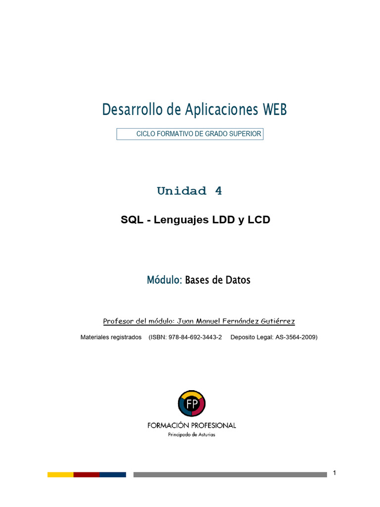 Unidad 4 | PDF | SQL | Modelo de datos