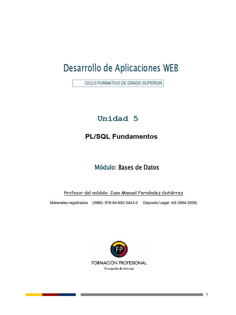 Unidad 5 | PDF | Pl / Sql | SQL