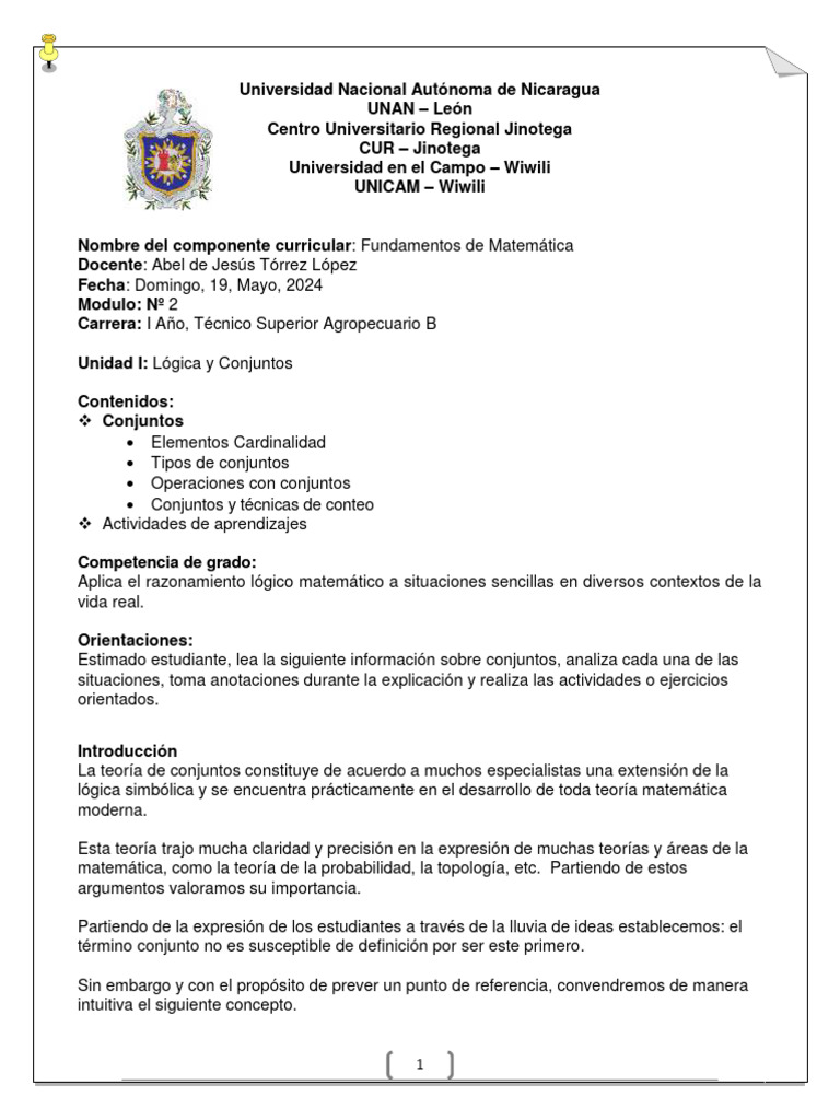 Modulo 2 Fundamentos De Matematica Pdf Conjunto Matemáticas 0649