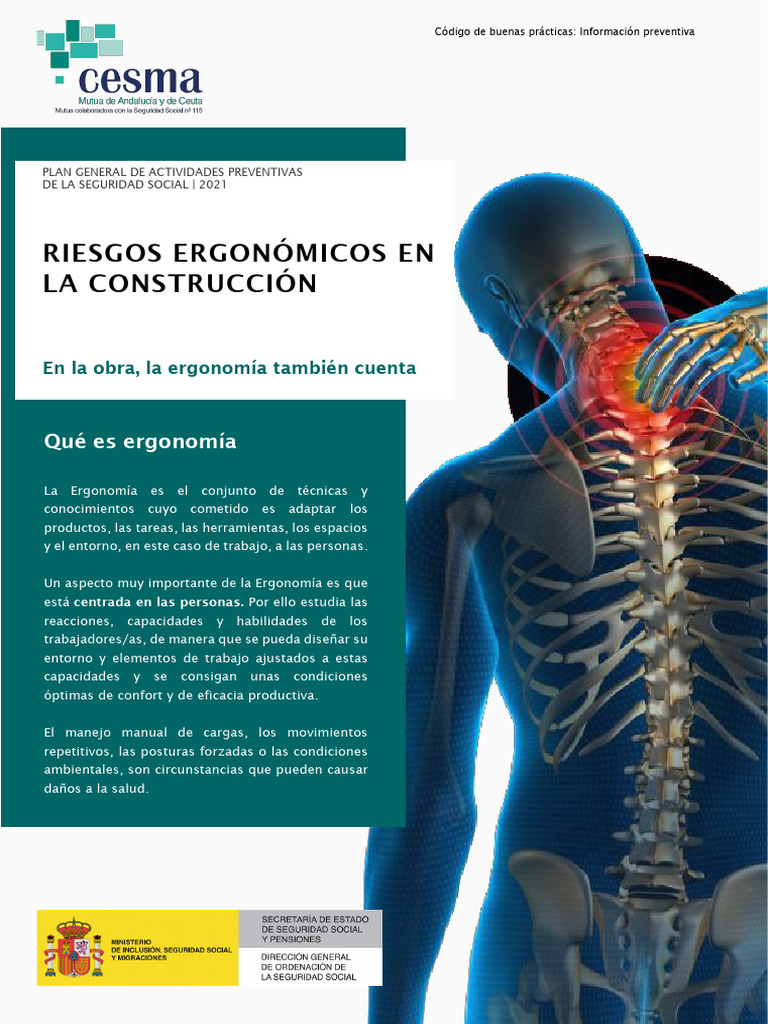 Riesgos Disergon Micos en La Construcci N 1716207270 | PDF | Factores humanos y ergonomía