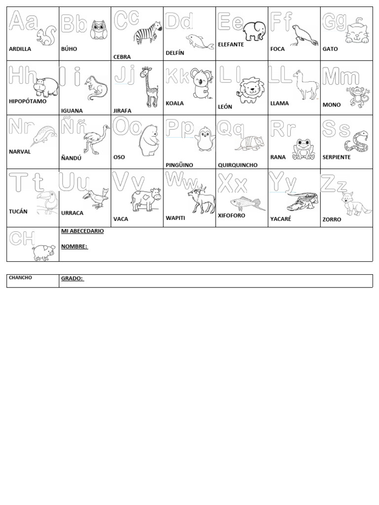 Animales de la A a la Z | PDF