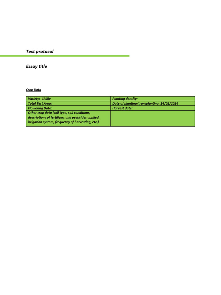 Test Protocol Pepper | PDF | Law