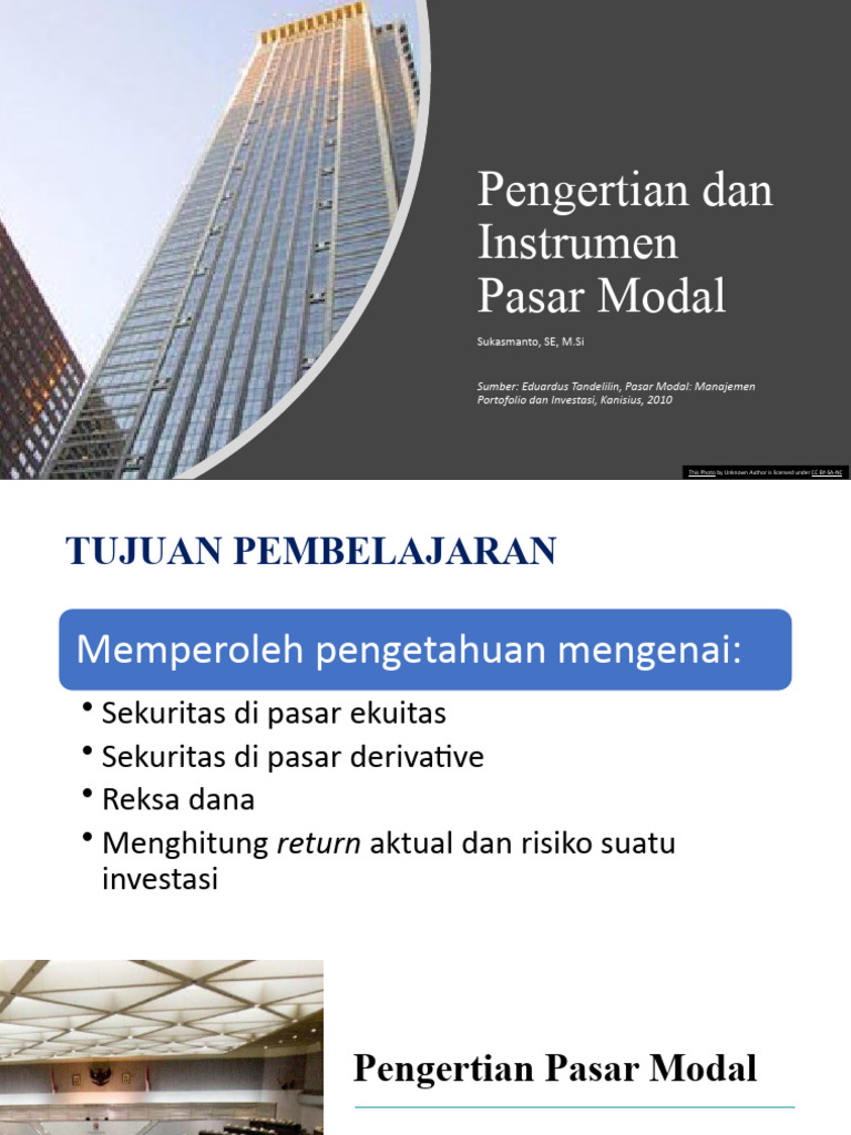 2 - Pengertian Dan Instrumen Pasar Modal | PDF