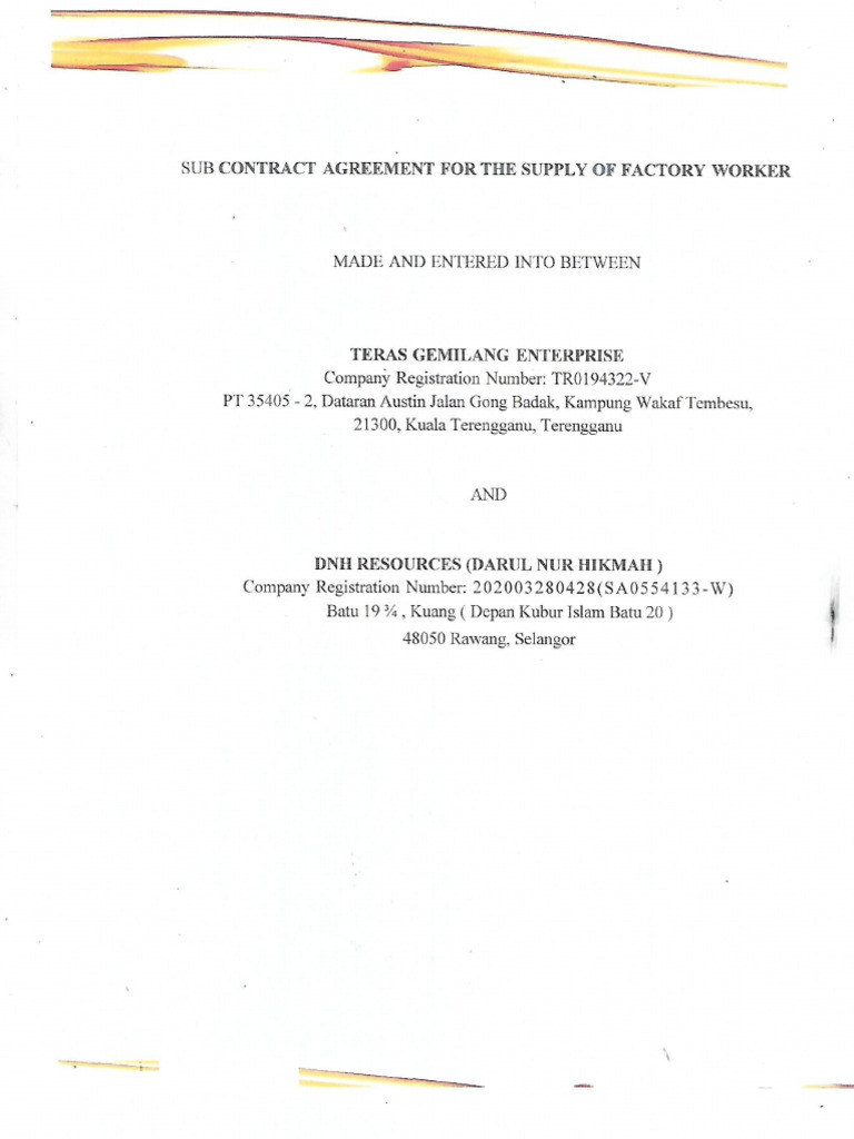 Aggrement TGS and DNH | PDF