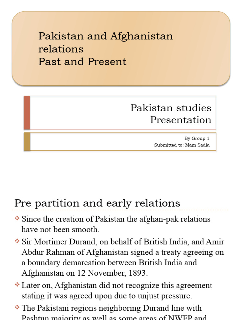Afghanistan-Pakistan Relations Overview | PDF | Afghanistan–Pakistan ...