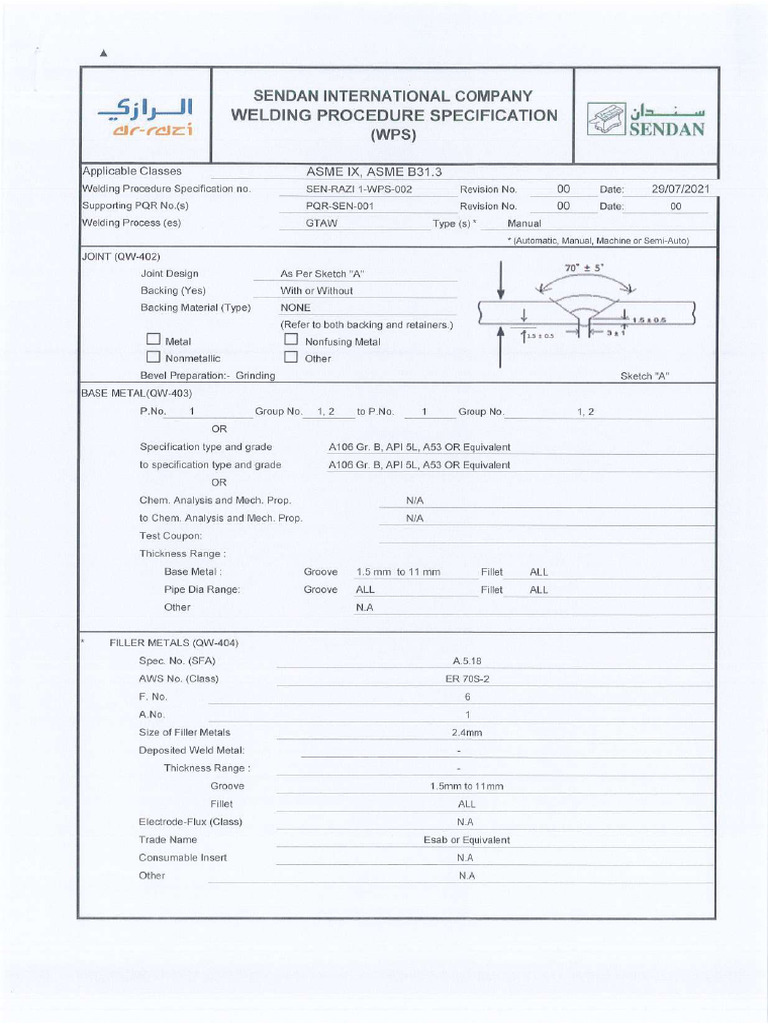 (Approved) Wps 02 Gtaw (CS) | PDF