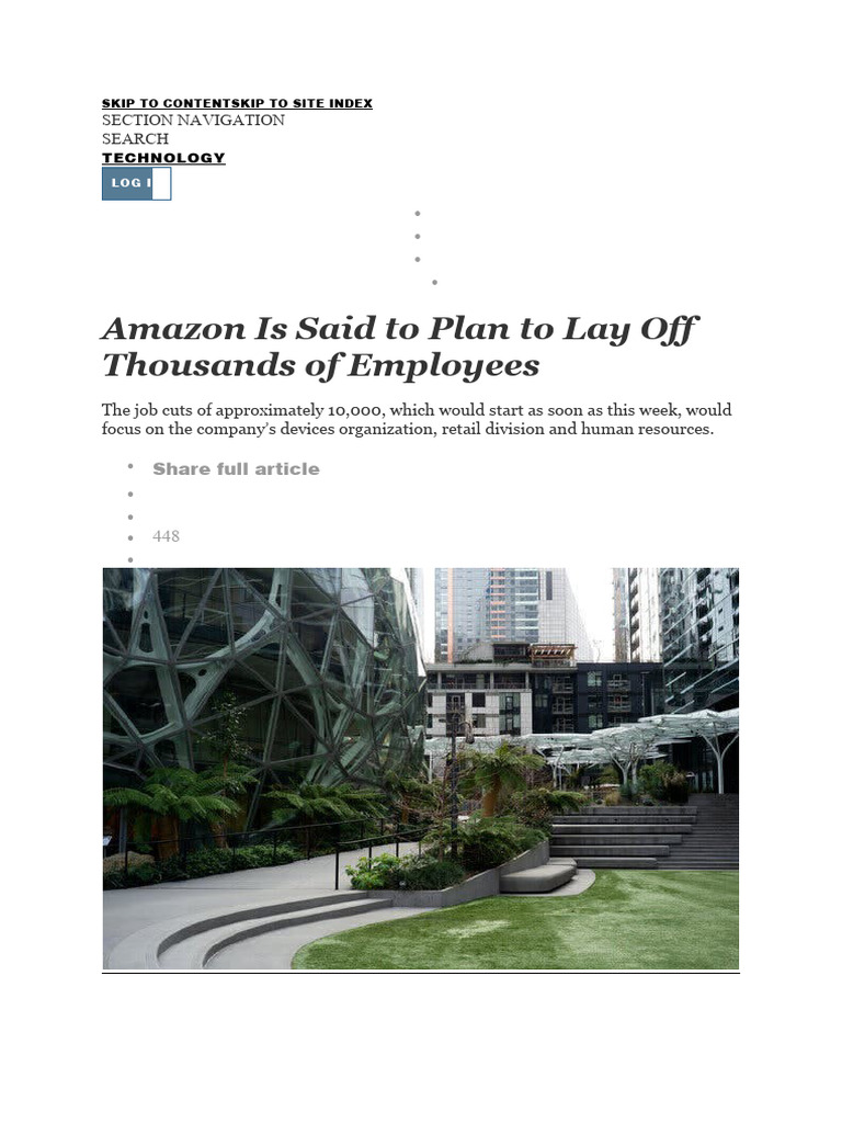 Amazon Plans Major Employee Layoffs | PDF | Layoff