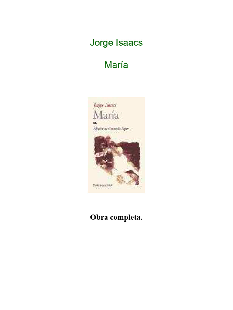 Jorge Isaacs Maria | PDF