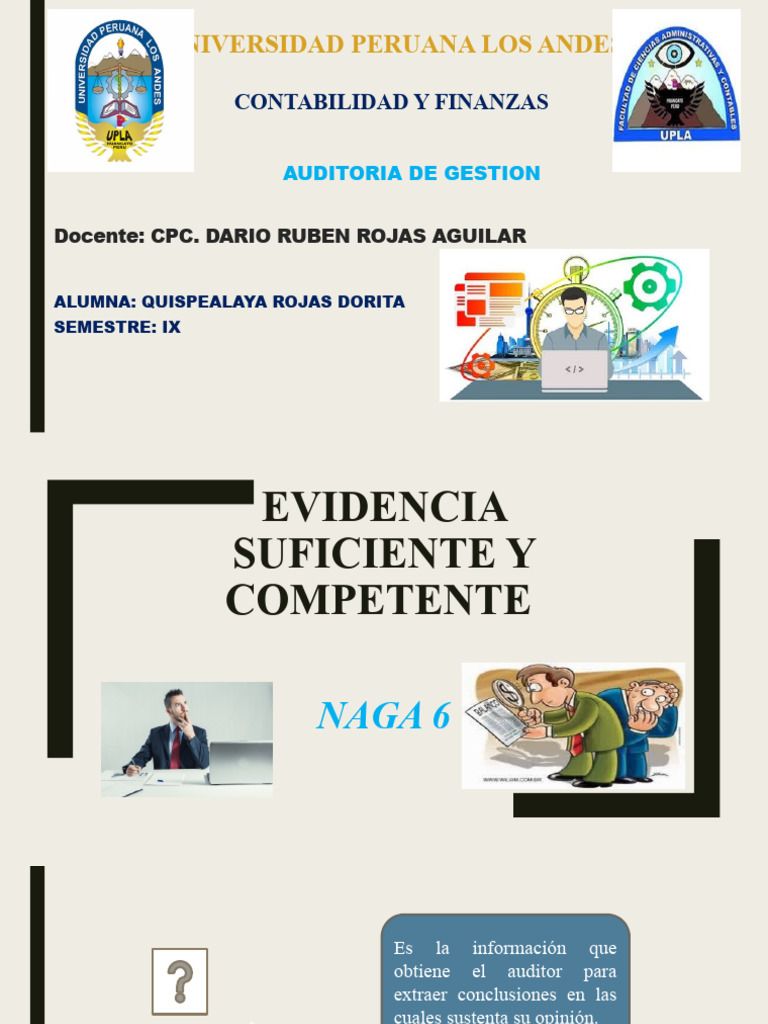 Evidencia Suficiente Y Competente | PDF | Auditoría | Contralor