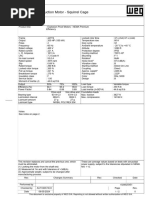 WEG Three-Phase Motor Datasheet | PDF | Torque | Manufactured Goods