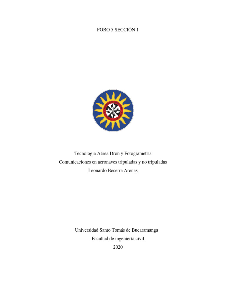 Actividad Foro 5 Sección 1 | PDF | Control de tráfico aéreo | Telemetría