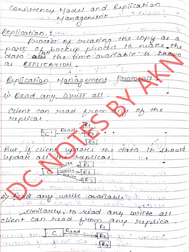 DC - Chp. 05 CONSISTENCY MODELS AND REPLICA MANAGEMENT AKN | PDF