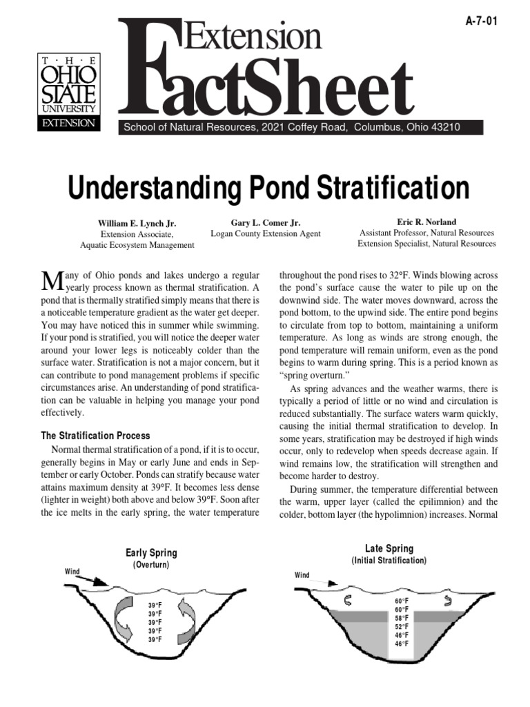 0007 Pond Stratification | PDF | Pond | Oceanography