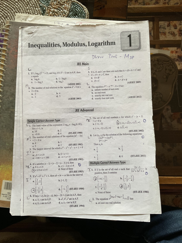 Maths Inequalities, Modulus, Logarithm QA | PDF