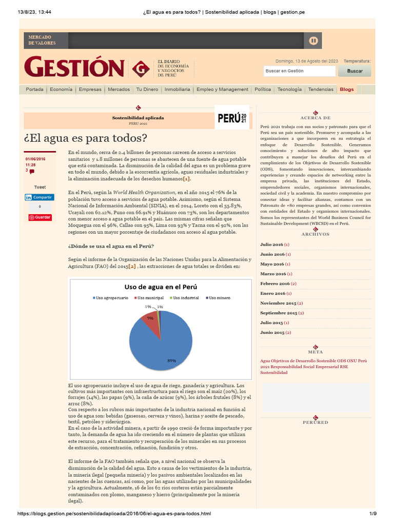 Agua para Todos | PDF | Agua | Sustentabilidad