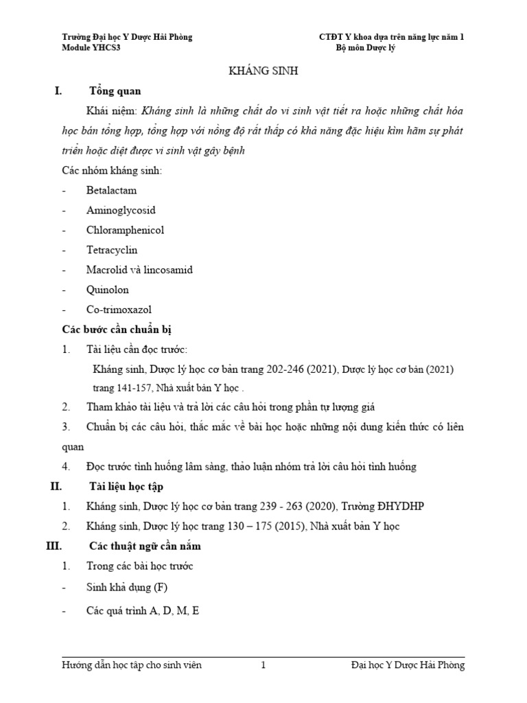 Kháng Sinh | PDF