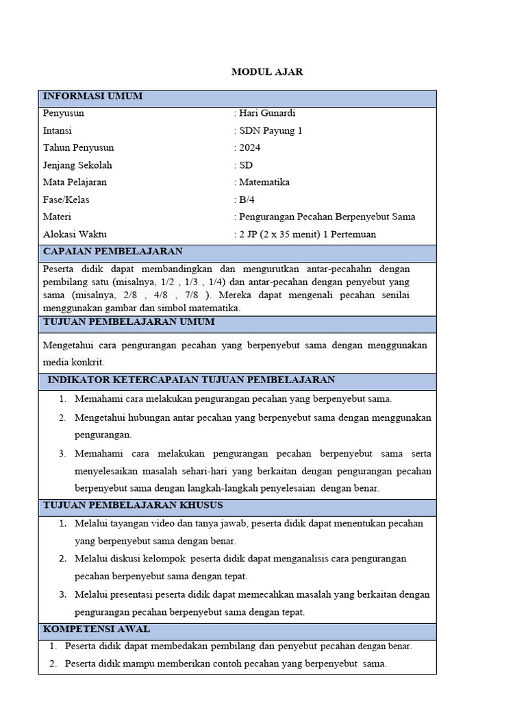 Modul Ajar Topik C | PDF