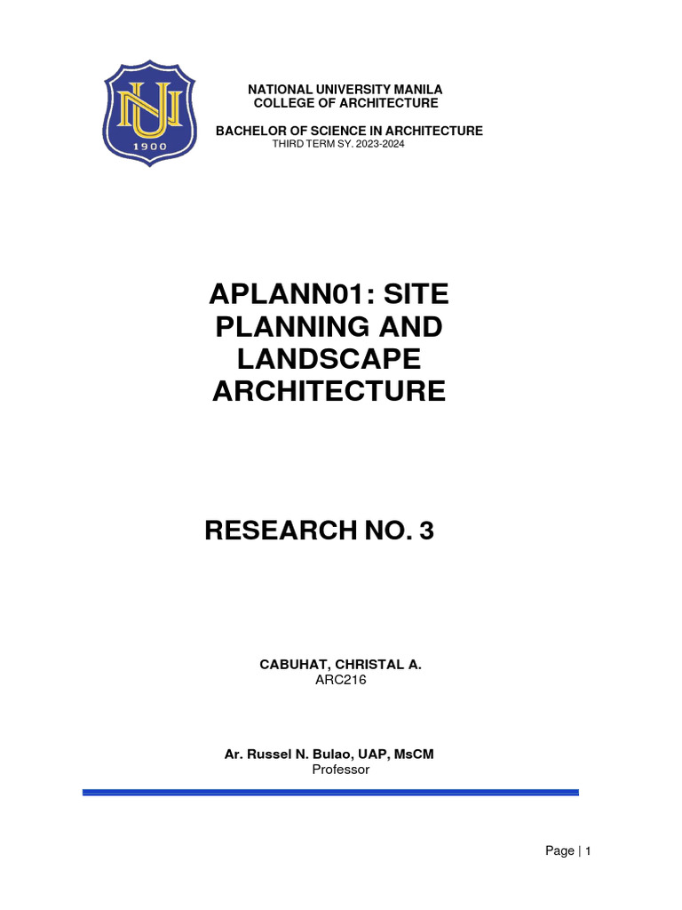 Cabuhat Assignment03 Planning1 | PDF | Traffic | Intersection (Road)