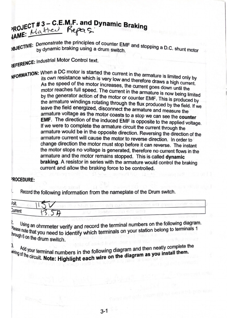 Project 3 Dynamic Breaking | PDF