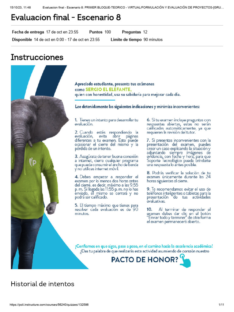 Evaluacion Final - Escenario 8 - PRIMER BLOQUE-TEORICO - VIRTUAL - FORMULACIÓN Y EVALUACIÓN DE ...