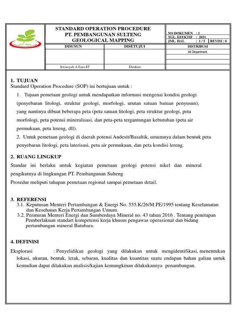 01-SOP-Geological Mapping | PDF