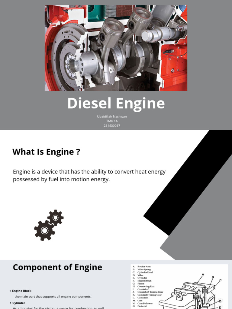 Overview of Diesel Engine Components | PDF | Internal Combustion Engine ...