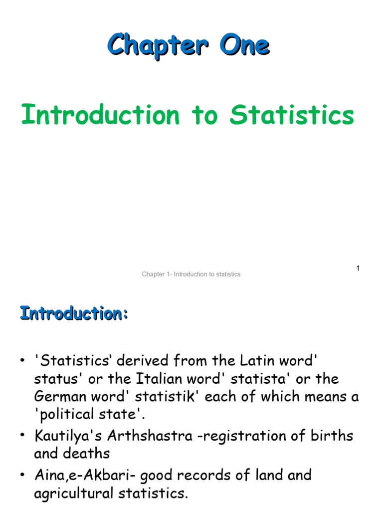 Introduction to Statistics Guide | PDF | Mean | Histogram