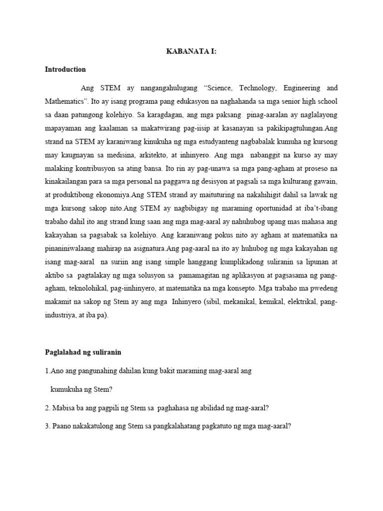 Kabanata Iii Filipino | PDF