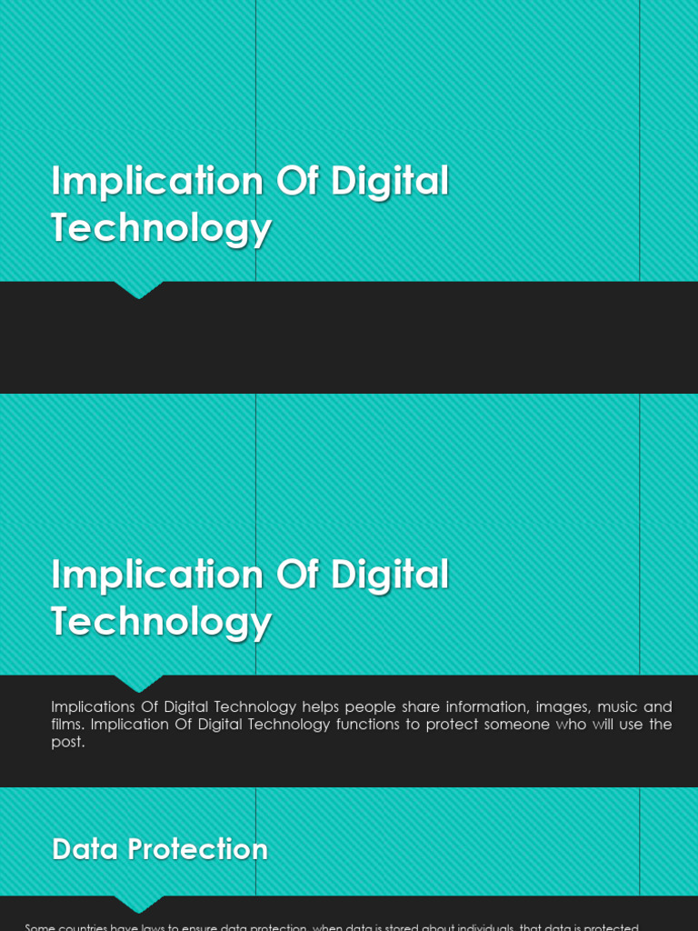 Implication of Digital Technology | PDF | Copyright | Information Privacy