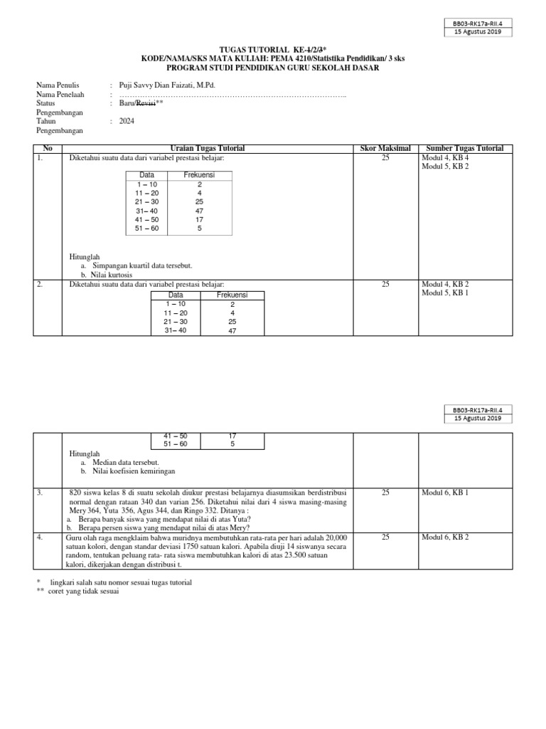 Uraian Tugas Tutorial 2 PEMA 4210 | PDF