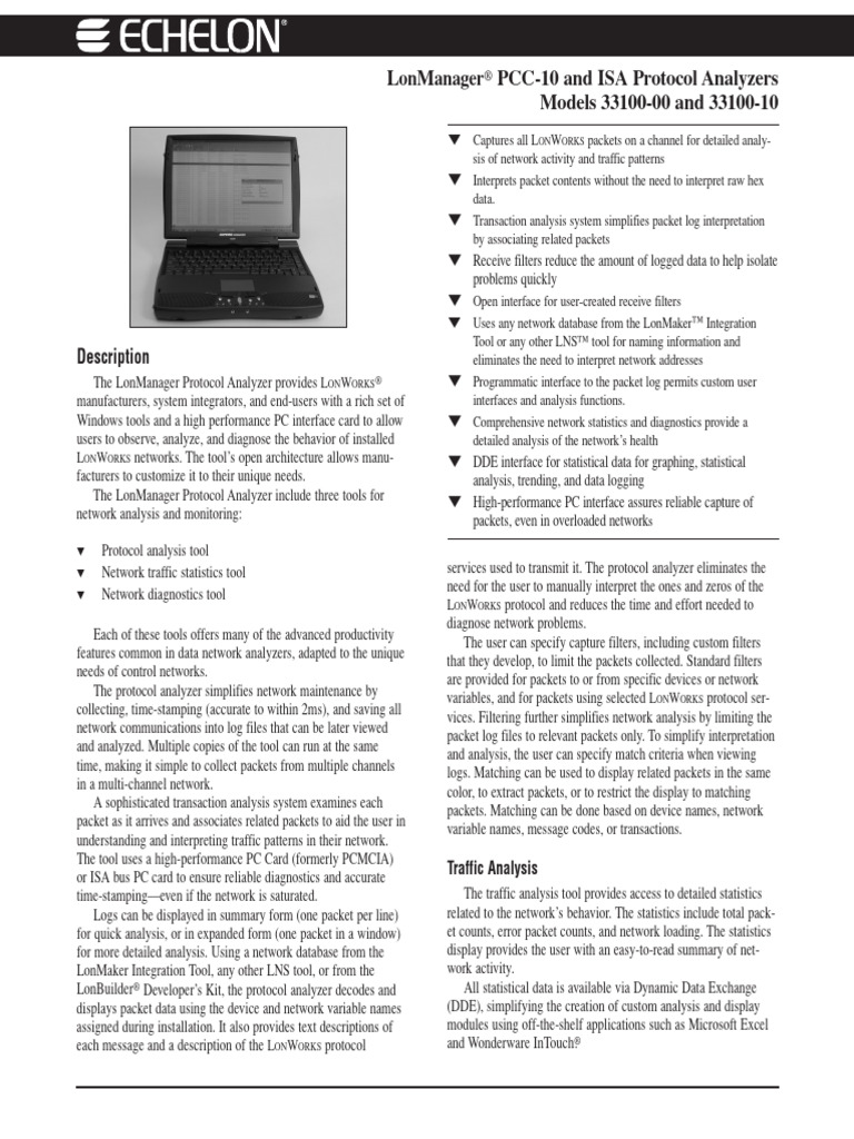 LonManager Datasheet | PDF | Computer Network | Computing