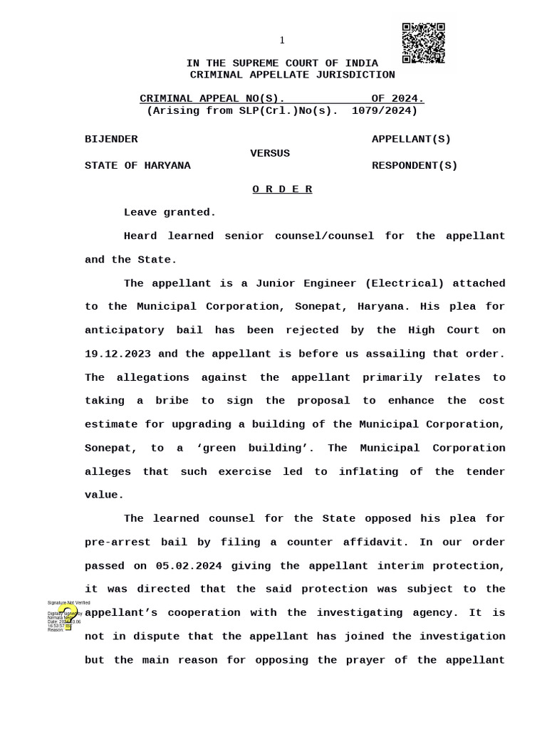 Ratio-Cooperating With Investigation Doesn't Mean Accused Is Expected ...