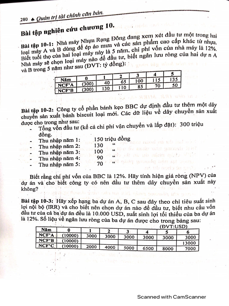 Chuong 8 Lua Chon Du An | PDF